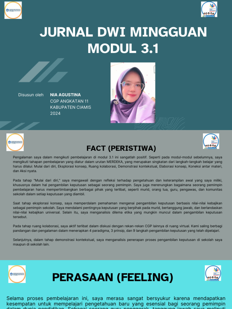 3.1 - Jurnal Dwi Mingguan - Nia Agustina - Kelas A - 059 | PDF