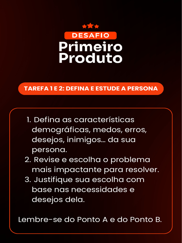 Tarefas 1 a 4 - Desafio Do Produto | PDF