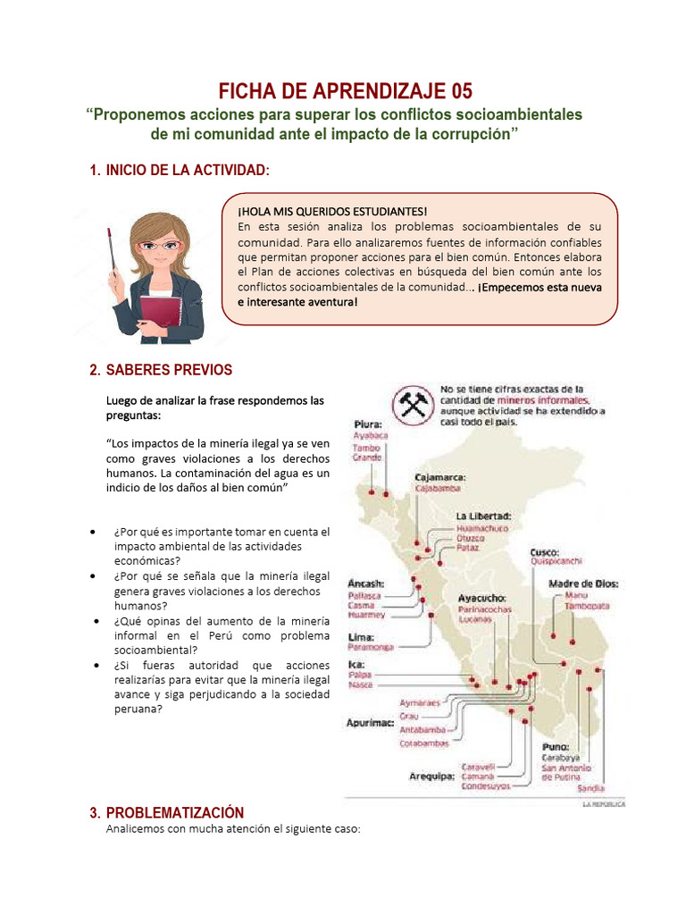 Ficha de Aprendizaje - 1°grado | PDF