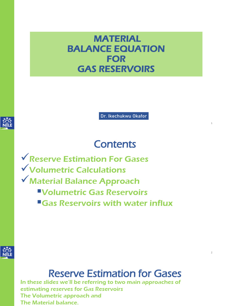 MBE For Gas Reservoirs | PDF