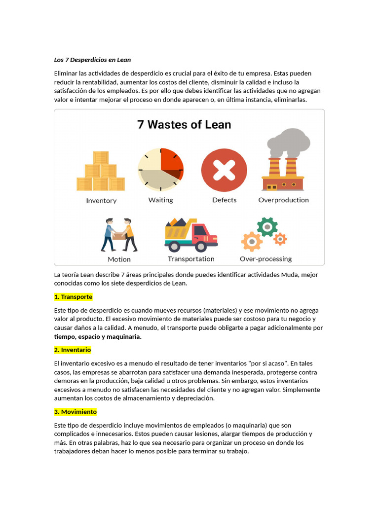 Las 7 Mudas | PDF