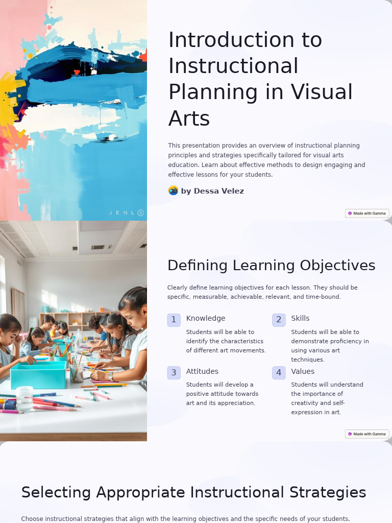 Visual Arts Instructional Planning Guide | PDF | Learning | Liberal ...