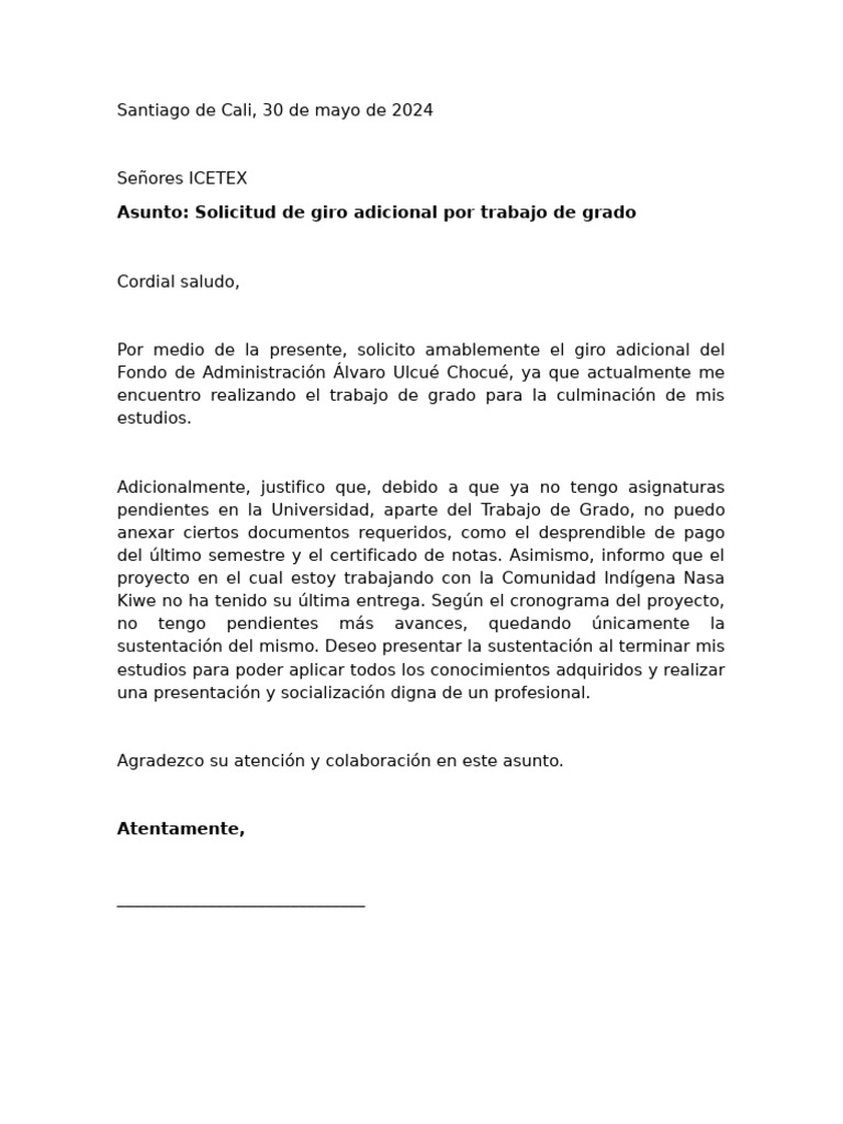 Carta Icetex | PDF