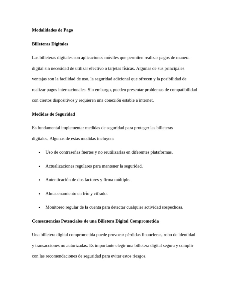 Modalidades de Pago | PDF