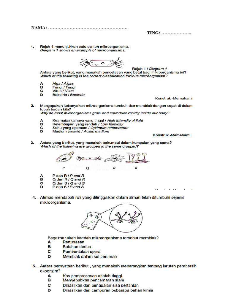 PENTAKSIRAN PBD F5 2024 SAINS | PDF