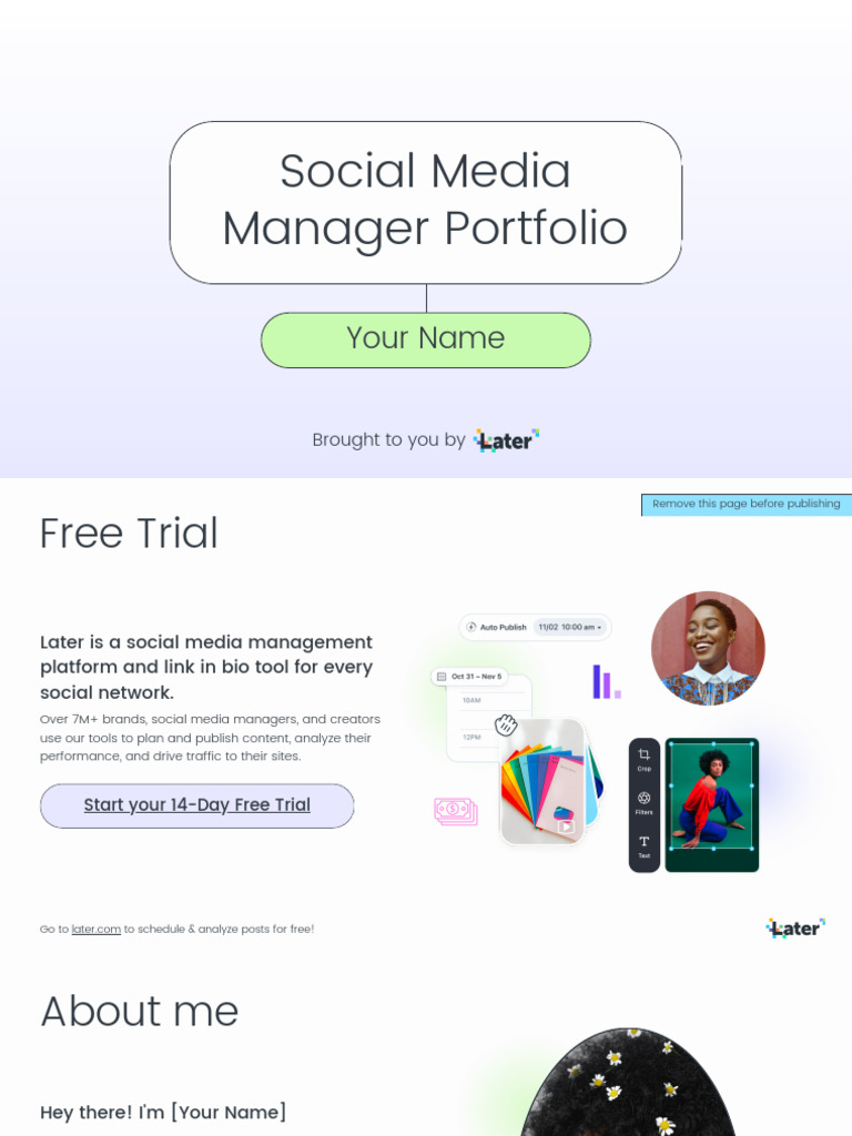 Copia de SMM Portfolio Template - by Later | PDF