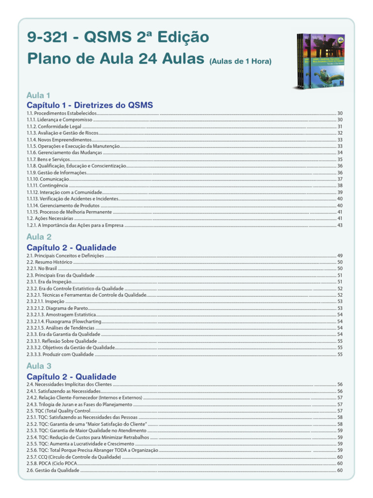 Plano de aula - QSMS_2ed_24horas | PDF