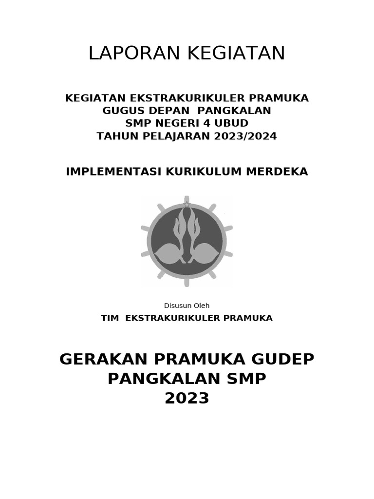 Laporan Kegiatan Ekstrakurikuler Pramuka | PDF