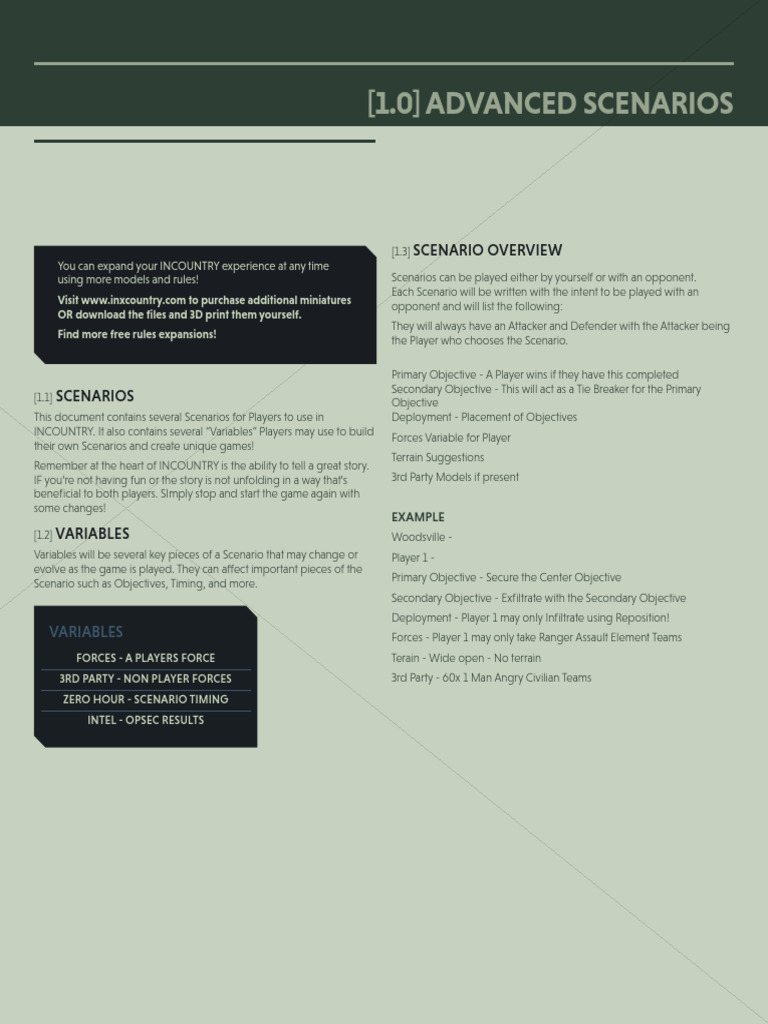 INX Narrative Scenarioes and Campaign | PDF