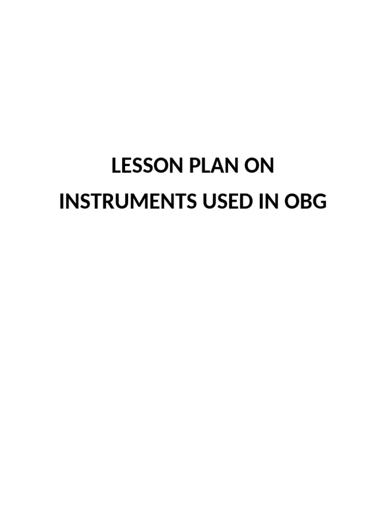 Instruments Health Talk | PDF