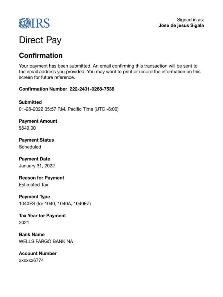 Payment Confirmation | PDF