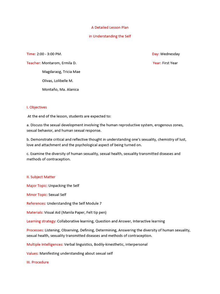 Detailed Lesson Plan (UTS) | PDF