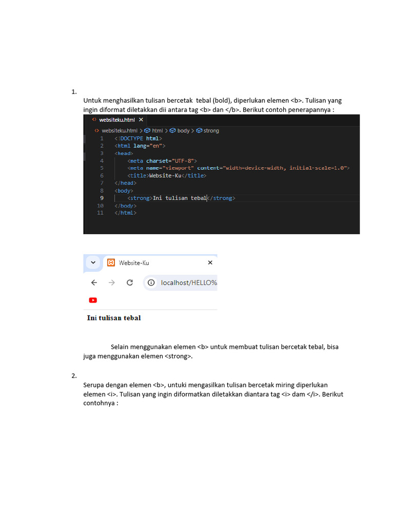 Laporan Website Dan HTML | PDF