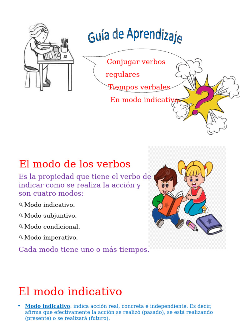 Modos Verbales 5to Basico | PDF