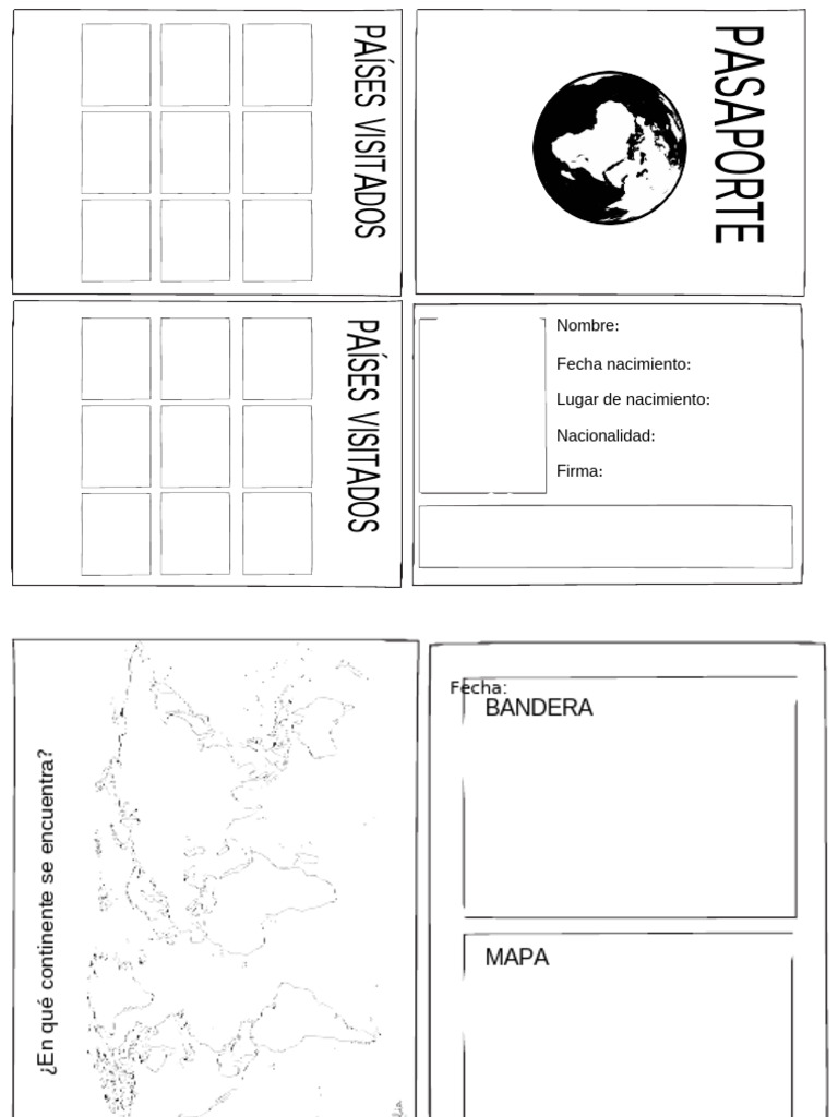 pasaporte imprimible | PDF