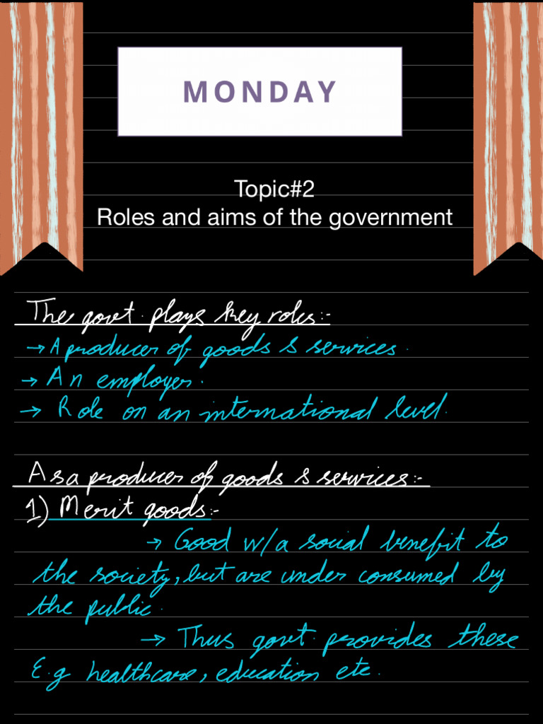 Sec 4 Topic 2 Roles and Aims of The Government | PDF