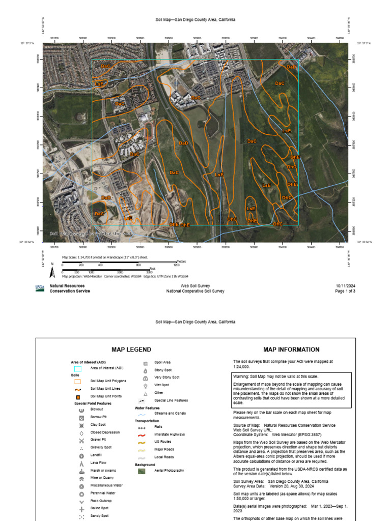 Soil Map of San Diego County, CA | PDF | Map | Earth Sciences