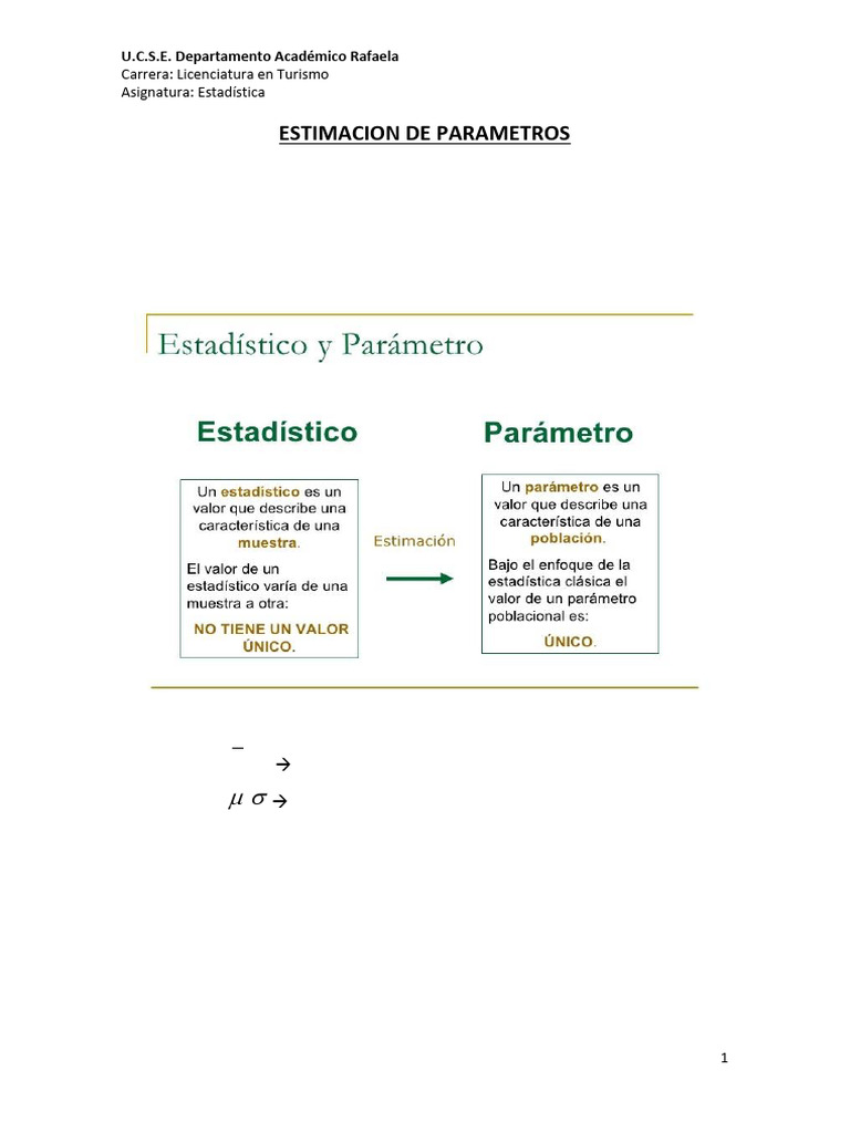 Teoria Estimacion de Parametros (Intervalos de Confianza) | PDF