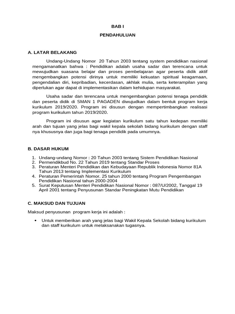 Bab 1 Dan 2 Prog. Kerja | PDF
