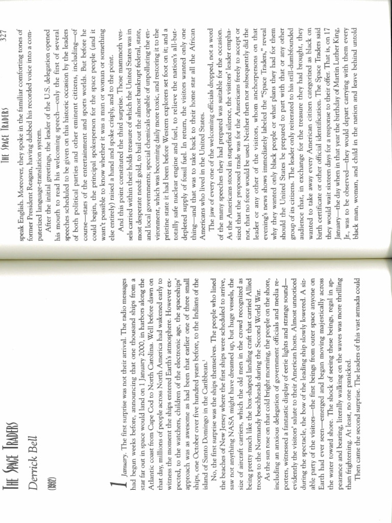 Derrick Bell, The Space Traders | PDF