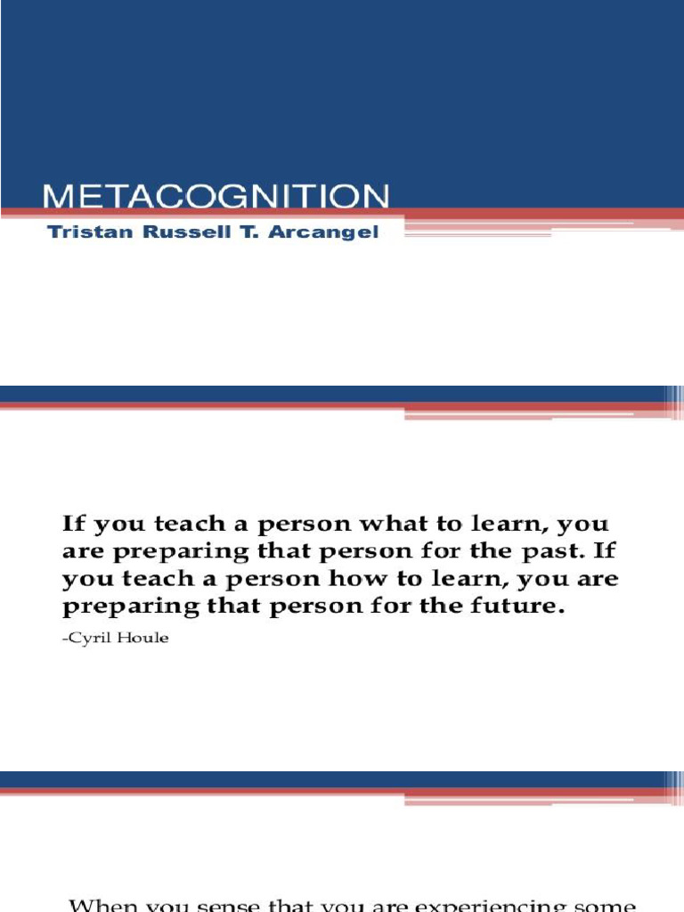 Module 1 Metacognition F | PDF