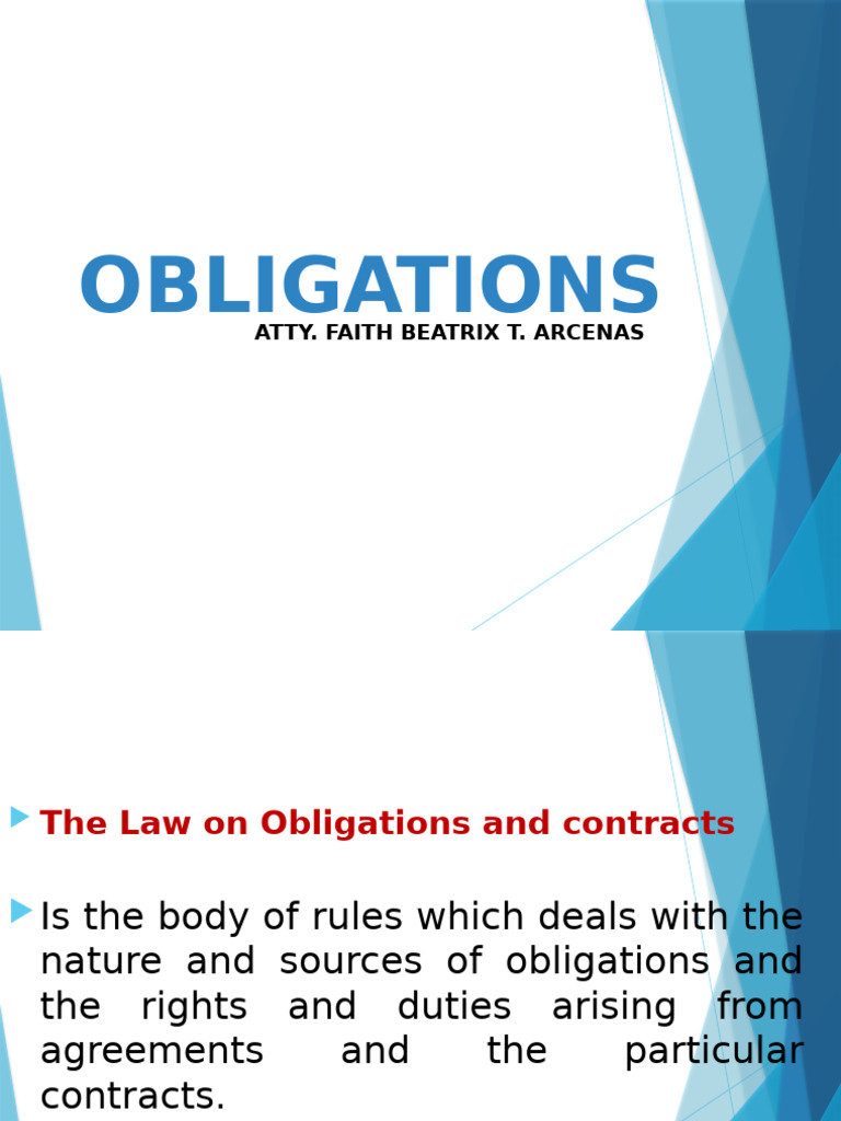 Obligations Part 1.1 | PDF