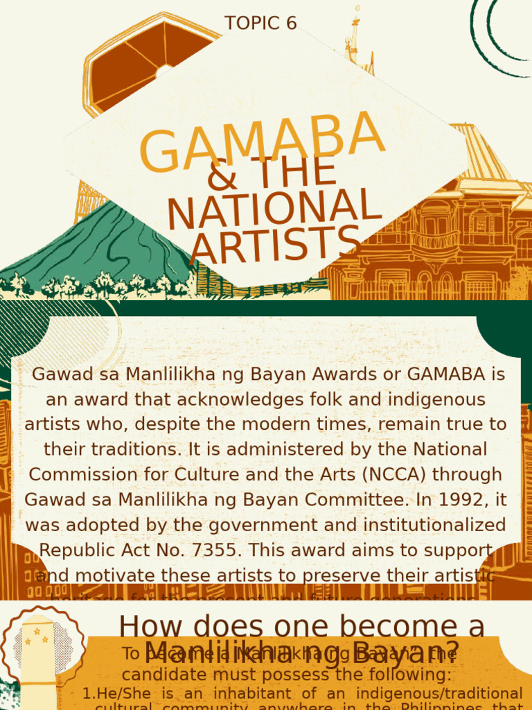 Topic 7 Gamaba The National Artists | PDF