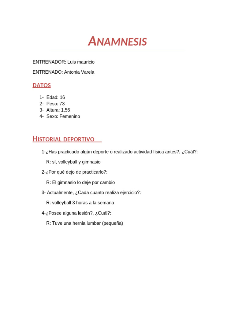 Análisis de Salud y Hábitos de Antonia | PDF