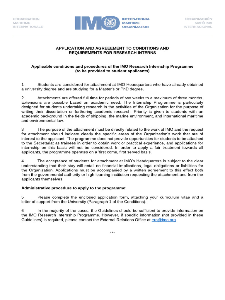 Intern Application Form | PDF