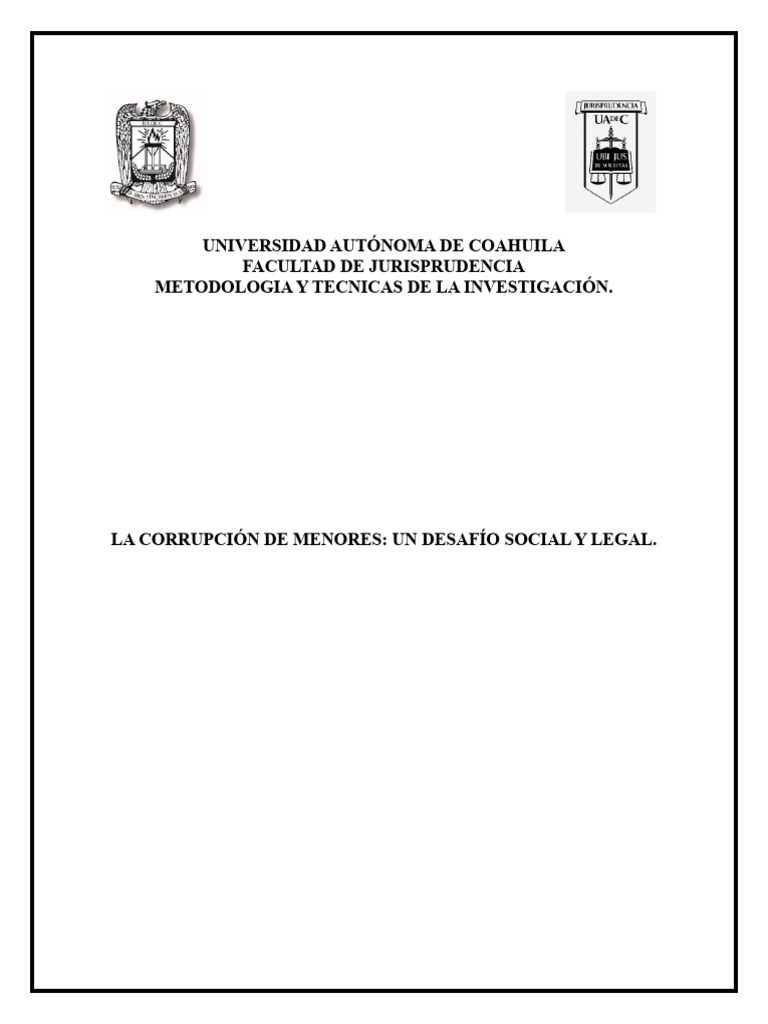 LA CORRUPCIÓN DE MENORES Jorge Loera Final 1 | PDF