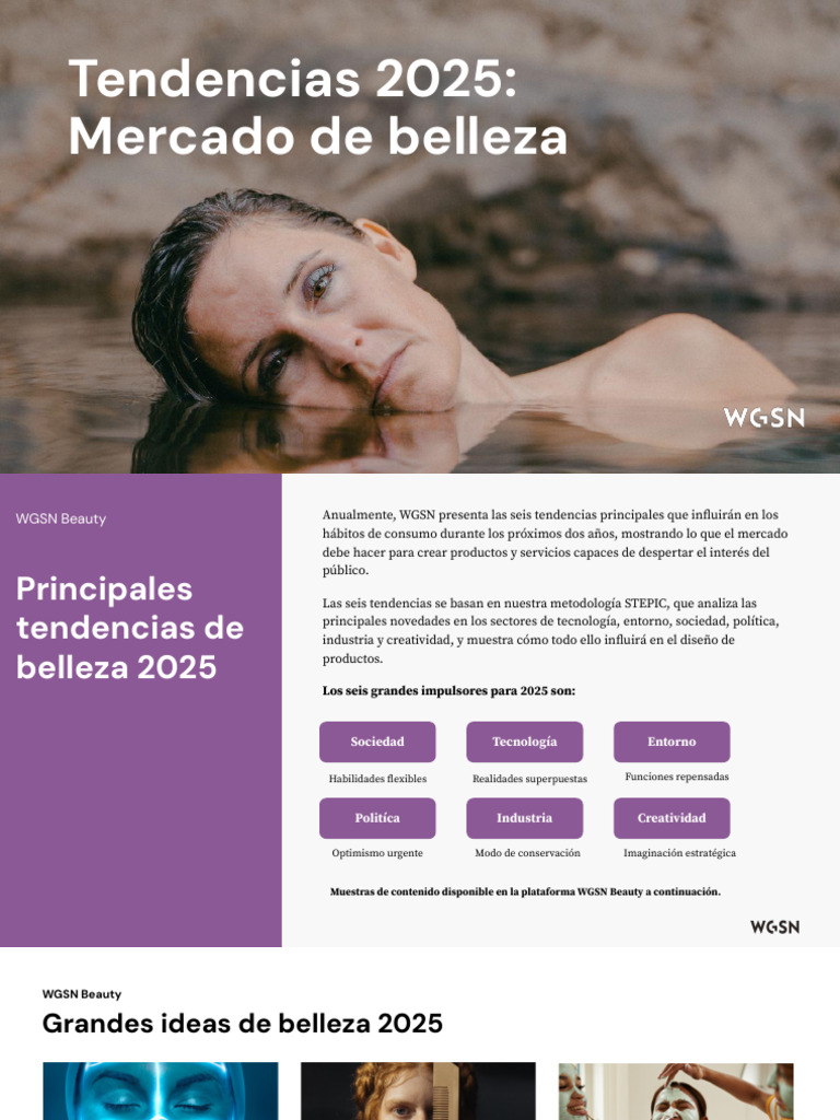 Tendencias 2025 Mercado de Belleza | PDF