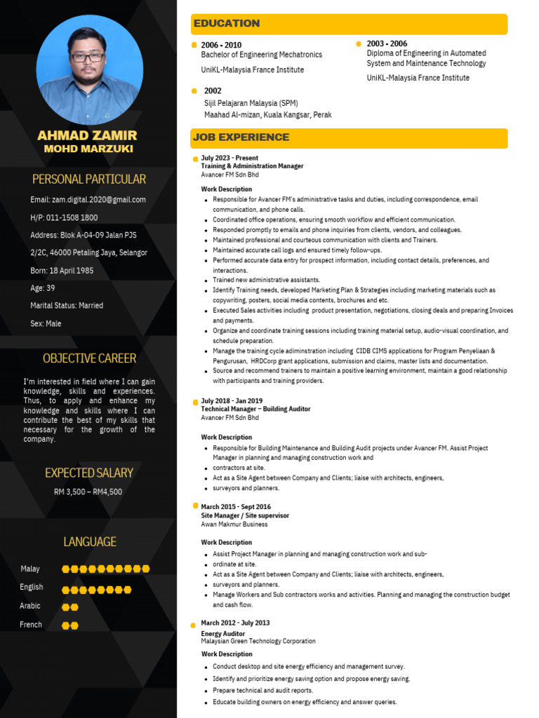 Zamir Resume Sept 2024 - EN | PDF