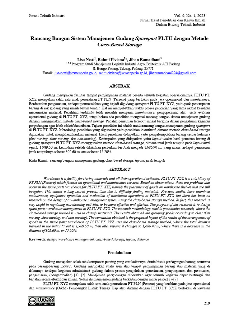 Rancang Bangun Sistem Manajemen Gudang SparepartPLTU Dengan Metode ...