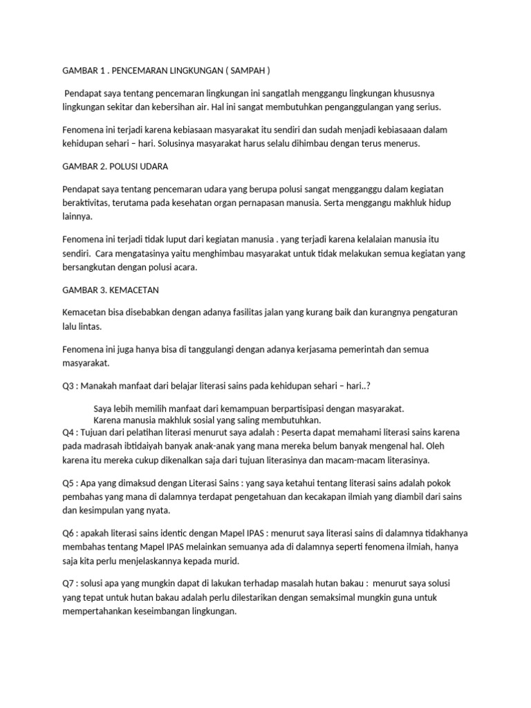 Rio Erlangga - Literasi Sains | PDF