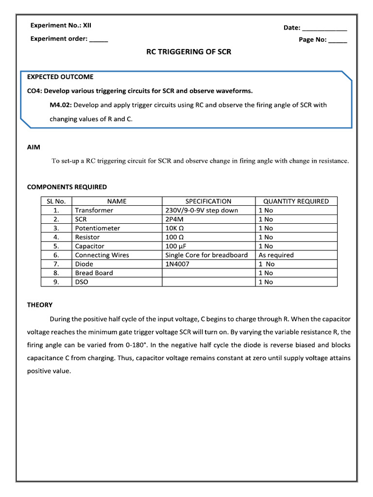 4036 Electronics Lab RC Triggering | PDF