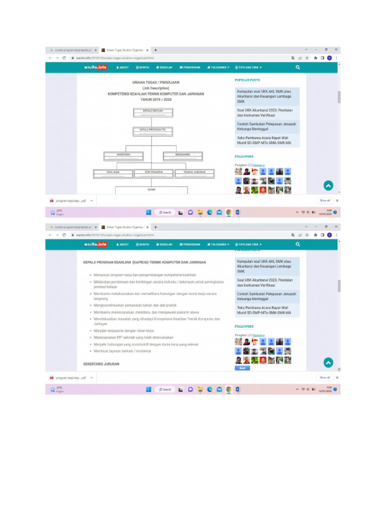 Contoh Struktur Jurusan Dan Tupoksi | PDF