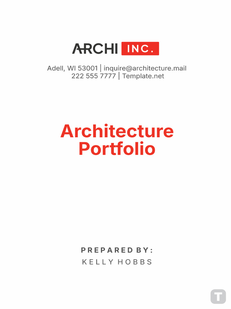 Free Architecture Portfolio Template - Edit Online & Download | PDF