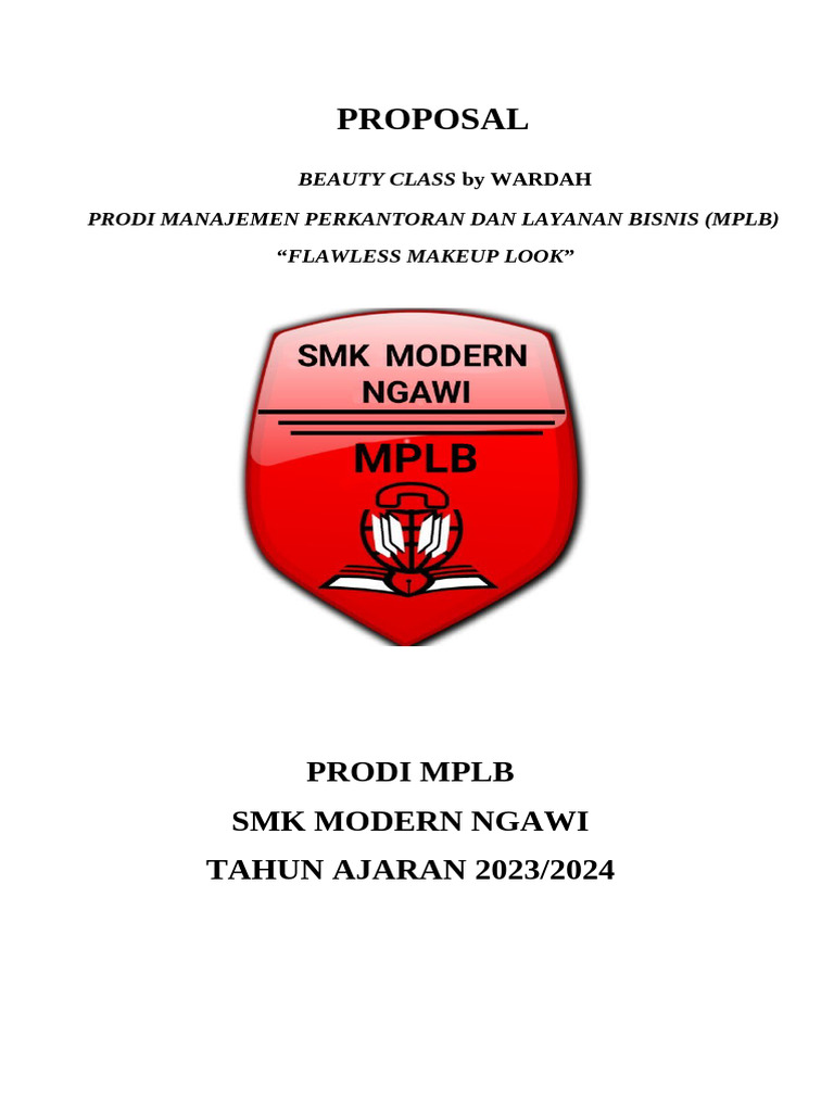 Proposal Beauty Class | PDF