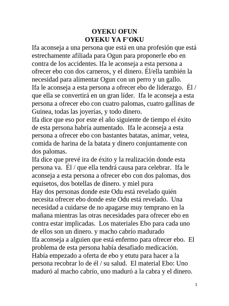 15 Oyeku Ofun | PDF