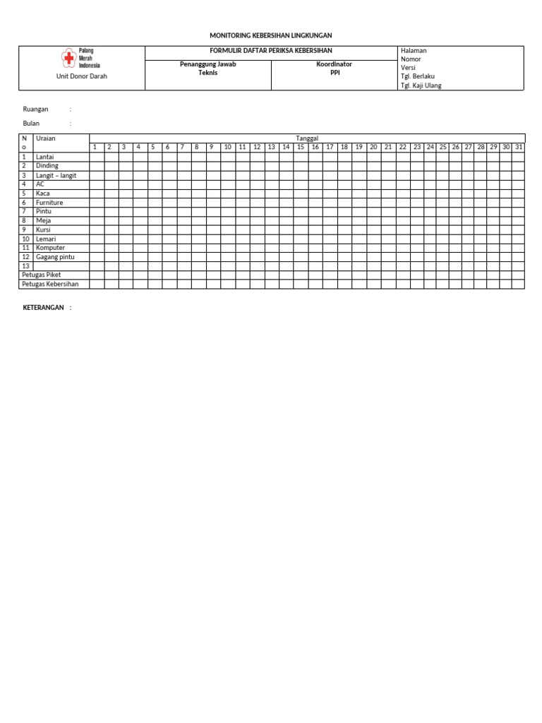 Monitoring Kebersihan Lingkungan | PDF