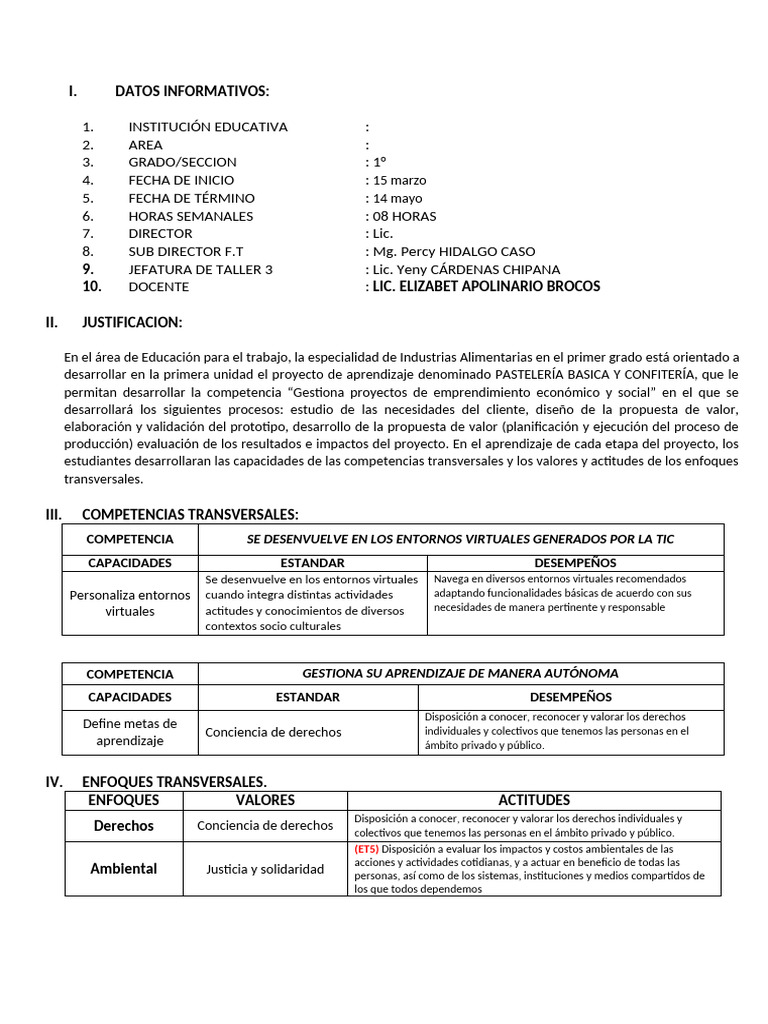 Datos Informativos | PDF