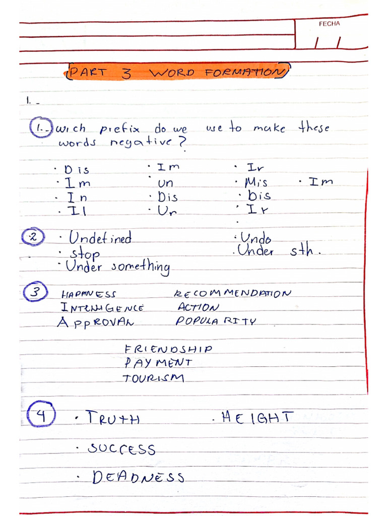 Part 3 Word Formation | PDF
