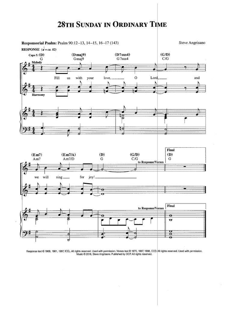 28th Sunday in Ordinary Time Angrisano | PDF