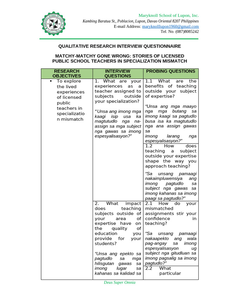 QUALITATIVE-RESEARCH-INTERVIEW-QUESTIONNAIRE-2 | PDF