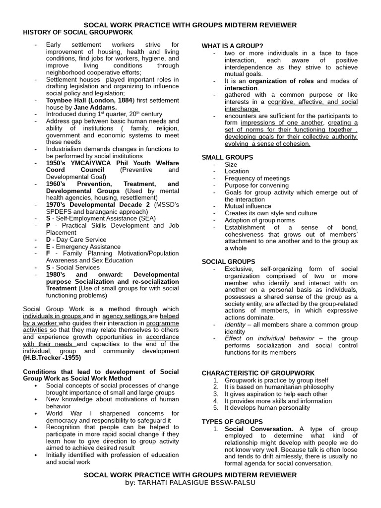Groups Midterm Reviewer | PDF | Leadership | Socialization