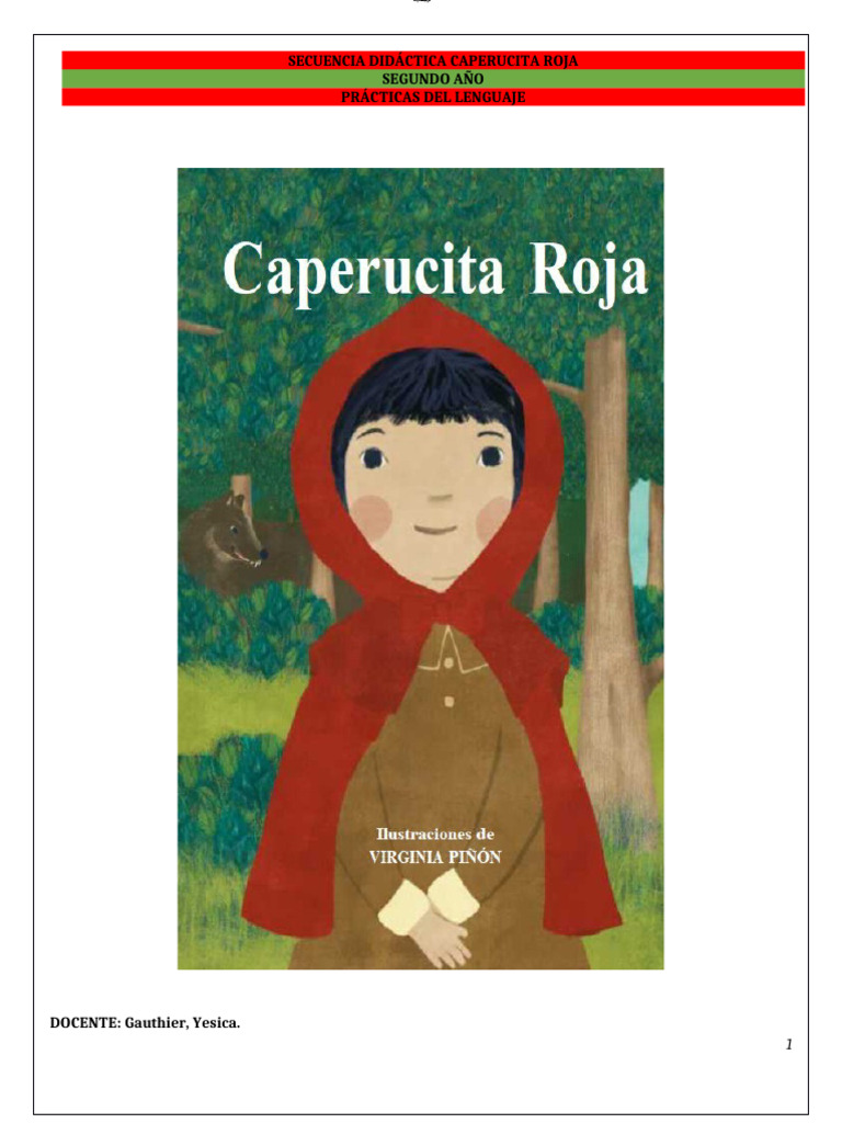 2a Caperucita Roja Secuencia Didactica | PDF | Caperucita Roja | Cuentos