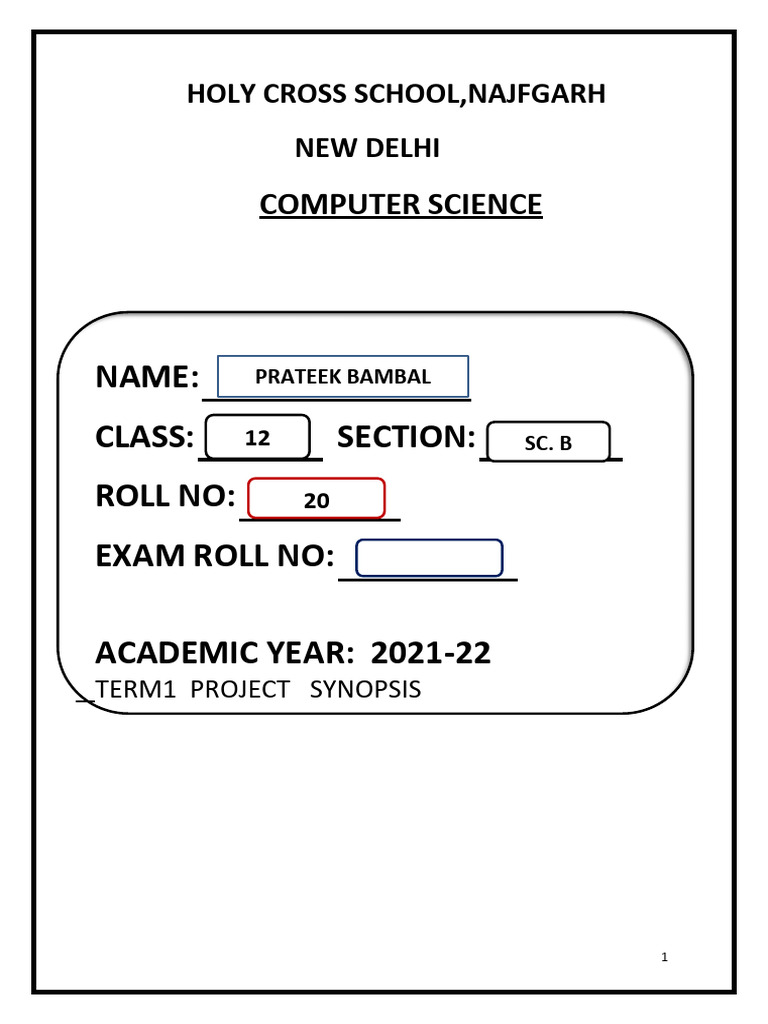 Prateek Class 12 | PDF