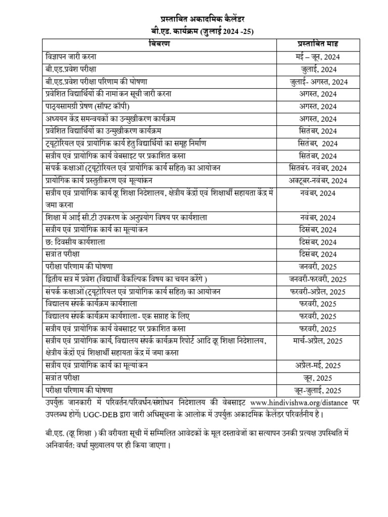 Academic Calender Session 24 25 | PDF