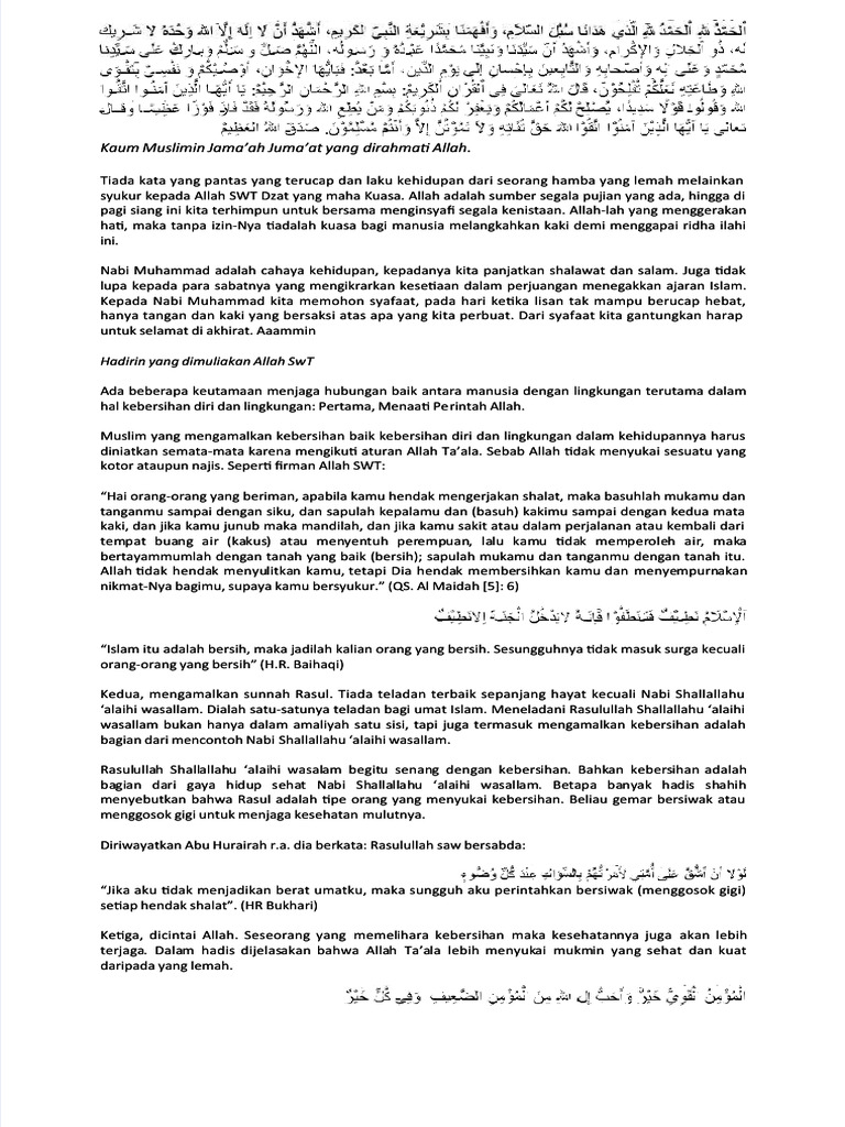 Kaum Muslimin Jama'ah Juma'at Yang Kaum Muslimin Jama'ah Juma'at Yang ...