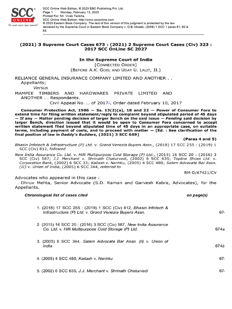 Reliance General vs. Mampee Timbers | PDF | Technology & Engineering ...